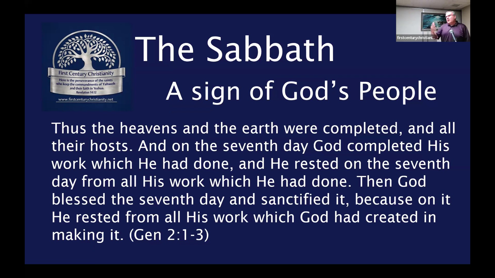 The Sabbath is Creation’s Sign for All Mankind - First Century Christianity